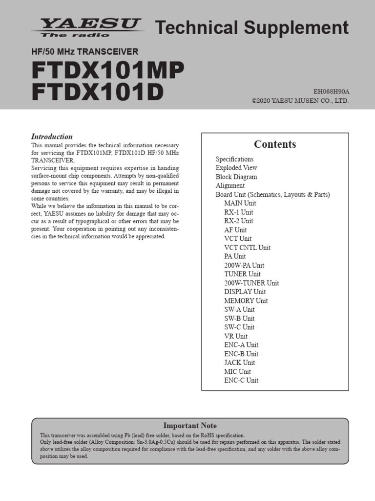 FTDX 101 MP | PDF | Electrical Engineering | Amateur Radio