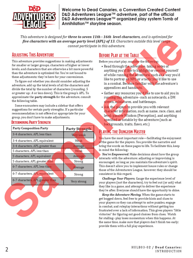 Sample | PDF | Dungeons & Dragons