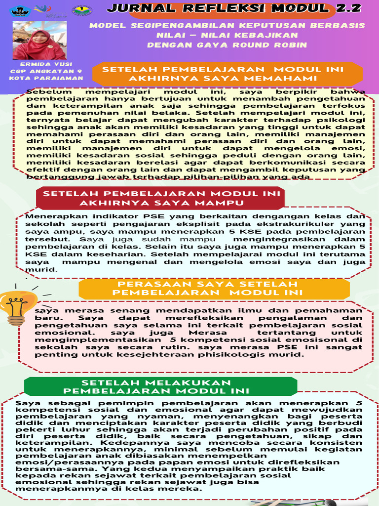 Refleksi Pembelajaran PSE Kepala Sekolah | PDF