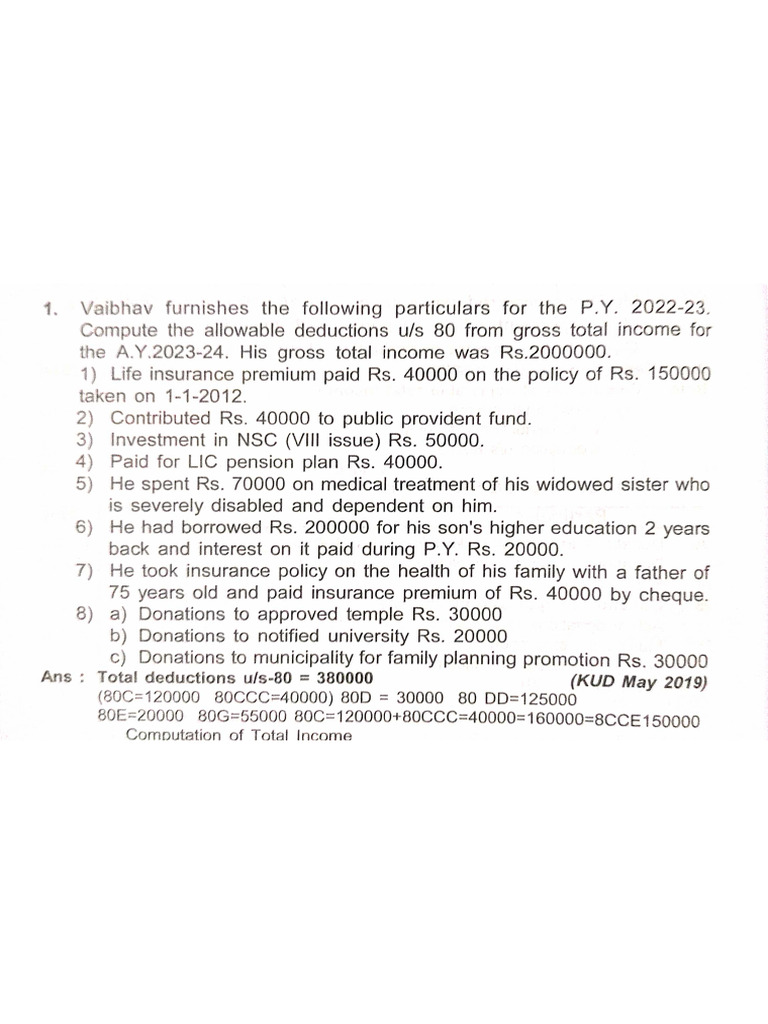 Problems On Deductions | PDF