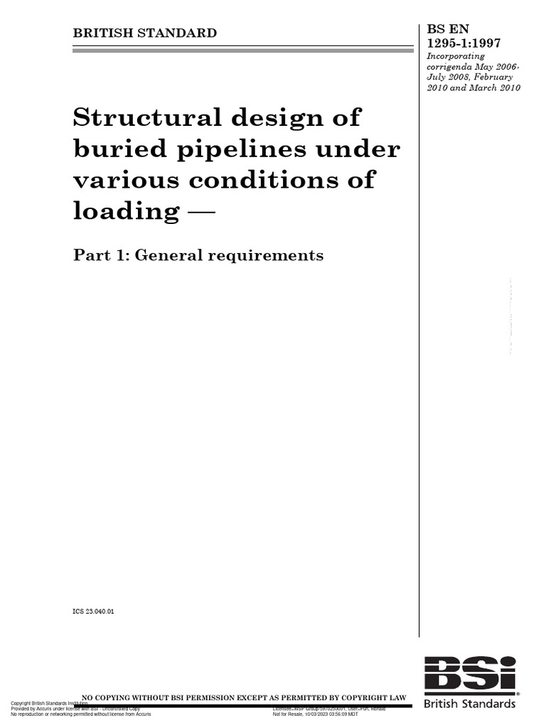 BS EN 1295-1-1997 | PDF