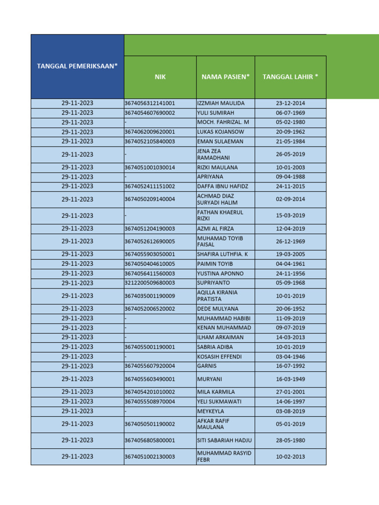 Data Offline - Siptm Pondok Ranji Desember 06 | PDF
