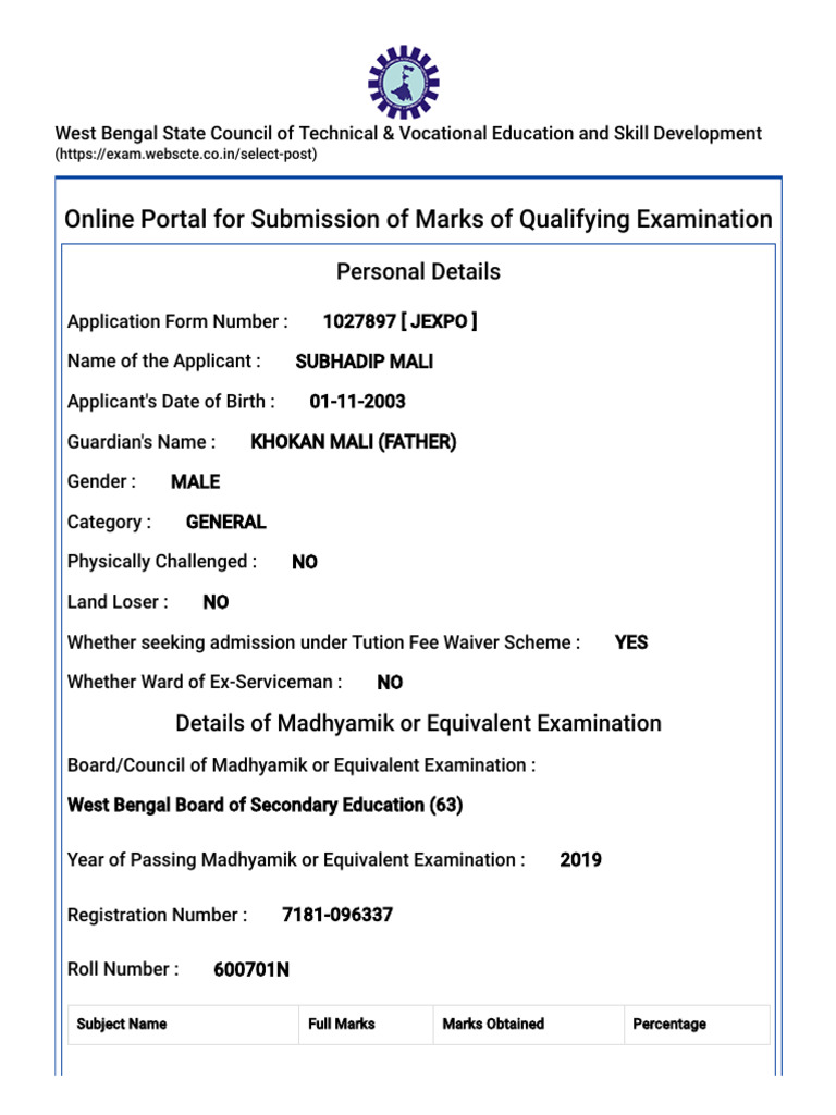 Marks Entry | PDF