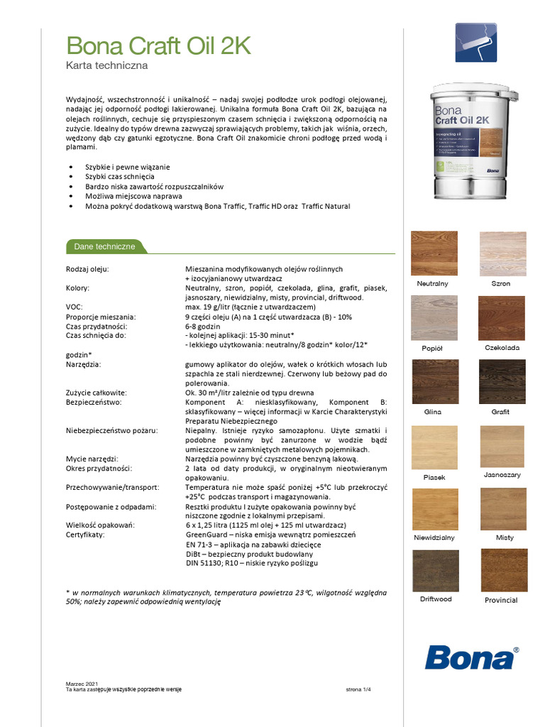 karta-techniczna-bona-craft-oil-2k | PDF