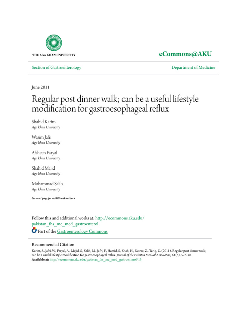 Regular Post Dinner Walk Can Be A Useful Lifestyle Modification | PDF ...