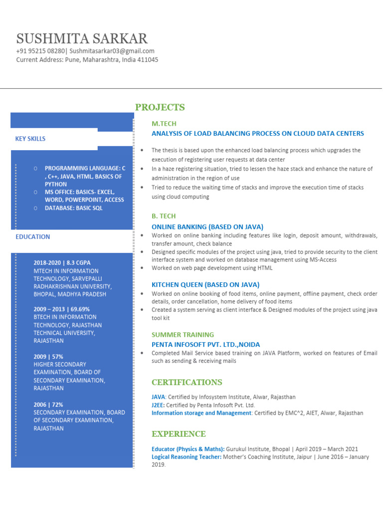 Sushmita Sarkar: Projects | PDF | Java (Programming Language) | Databases