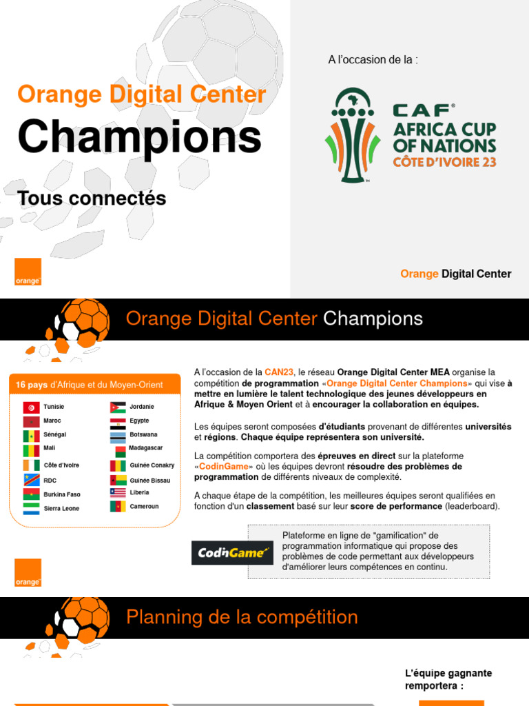 Compétition Orange Digital Center 2023 | PDF | Programmation ...