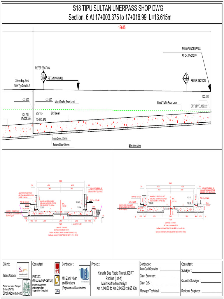 Tipu Sultan Underpass Section6-TS1 | PDF | Transport