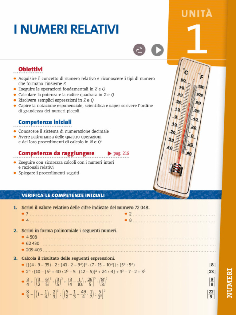 3A - 01 - Numeri Relativi | PDF