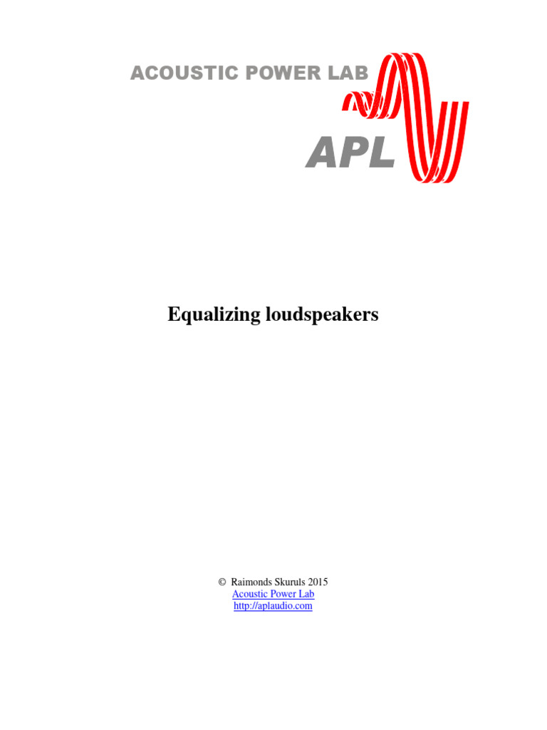 Equalizing Loudspeakers | PDF | Loudspeaker | Equalization (Audio)