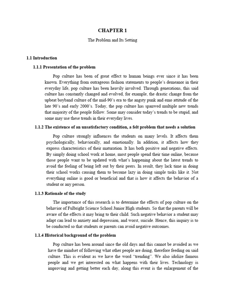 Grade 10 Thesis | PDF | Popular Culture | Behavior