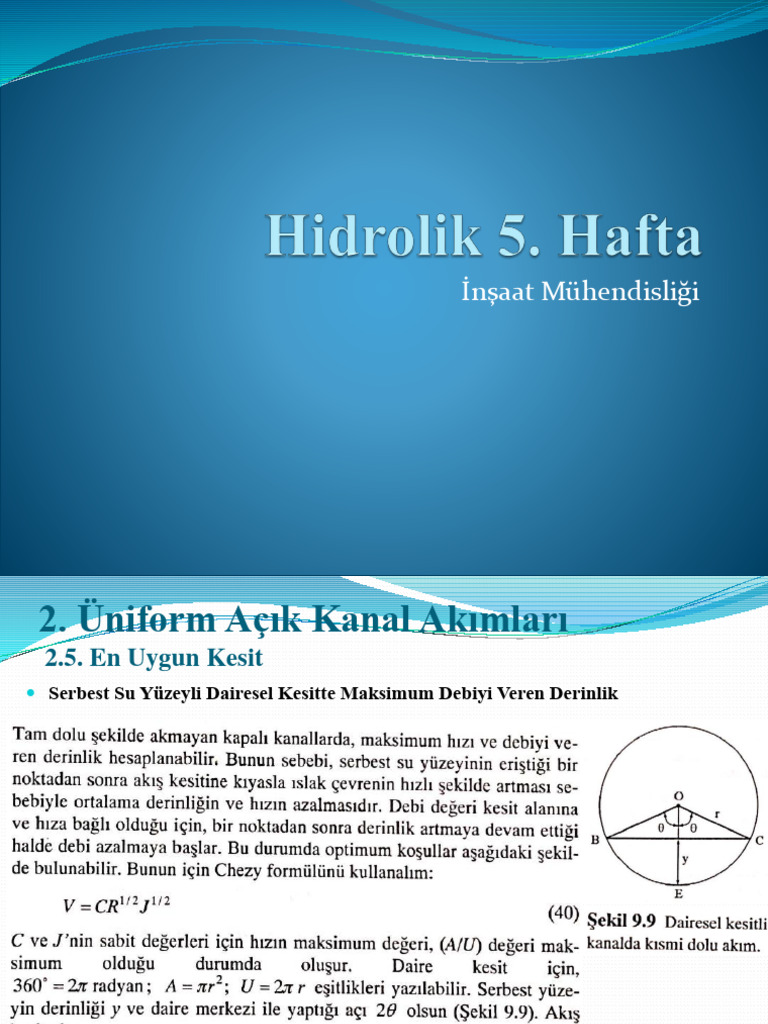 Hidrolik 5 Hafta | PDF