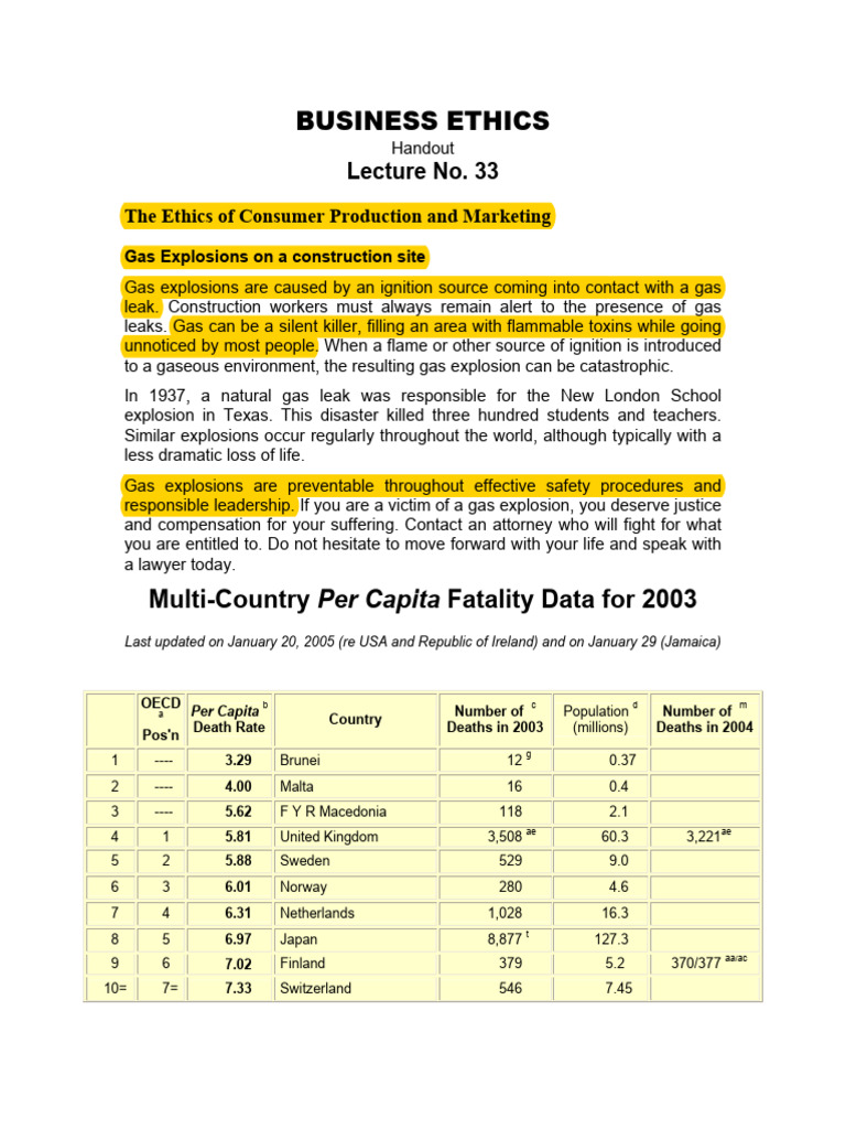 Lecture 33 | PDF | Market (Economics) | Safety