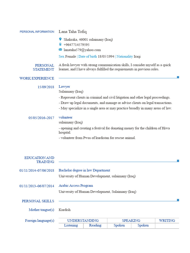 Lana CV | PDF | Learning | Human Communication