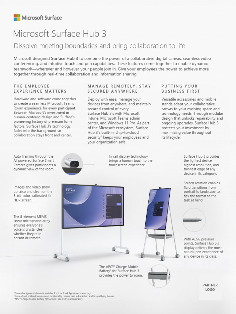 Microsoft Surface Hub 3 | PDF | Microsoft | Microsoft Windows