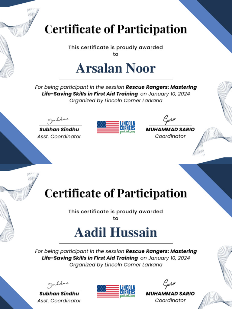 Rescue Rangers Participants Certificates | PDF