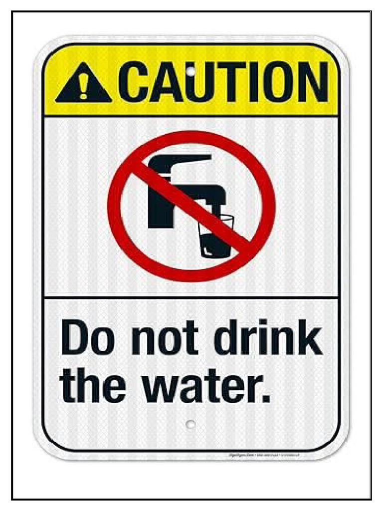 Don, T Drink The Water Sign | PDF