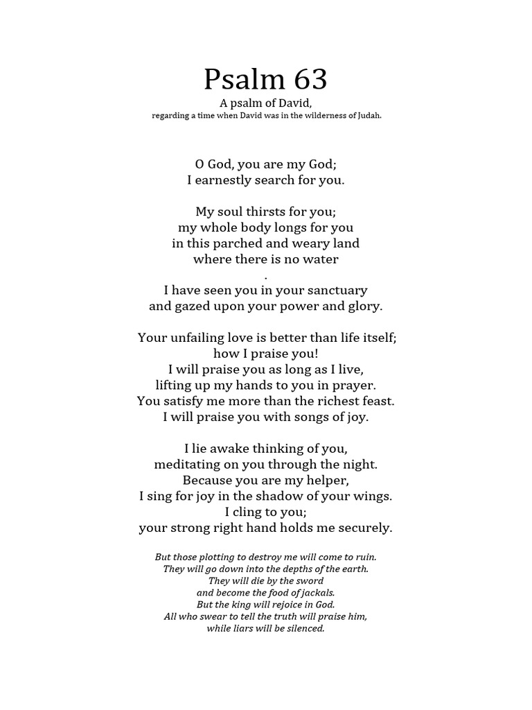 Psalm 63 | PDF