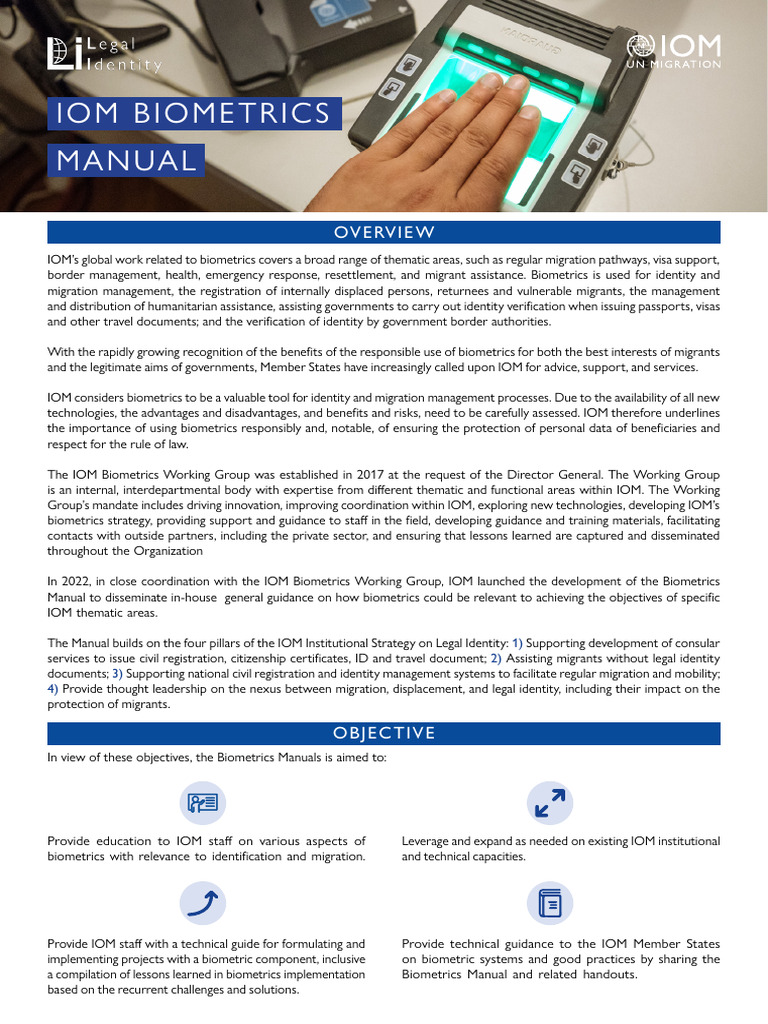 Biometrics Manual Brochure 3 | PDF | International Organization For ...