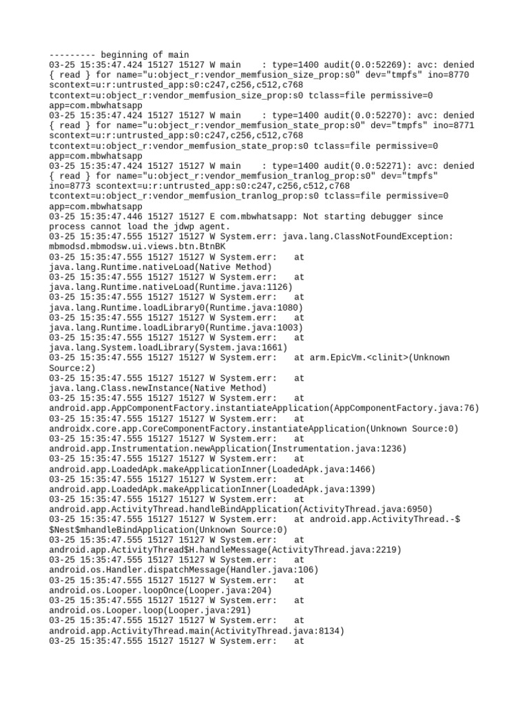 Debugging Android App Errors | PDF | Java (Programming Language) | Android (Operating System)