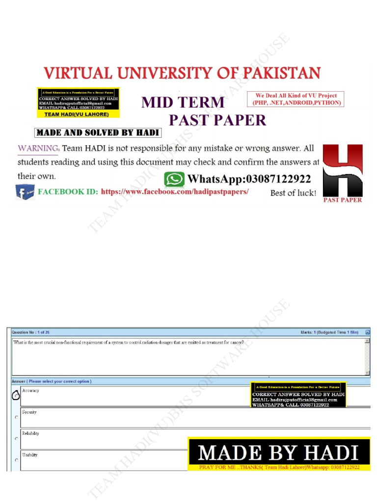 CS504 Midterm File 1 Solved by Team Hadi | PDF