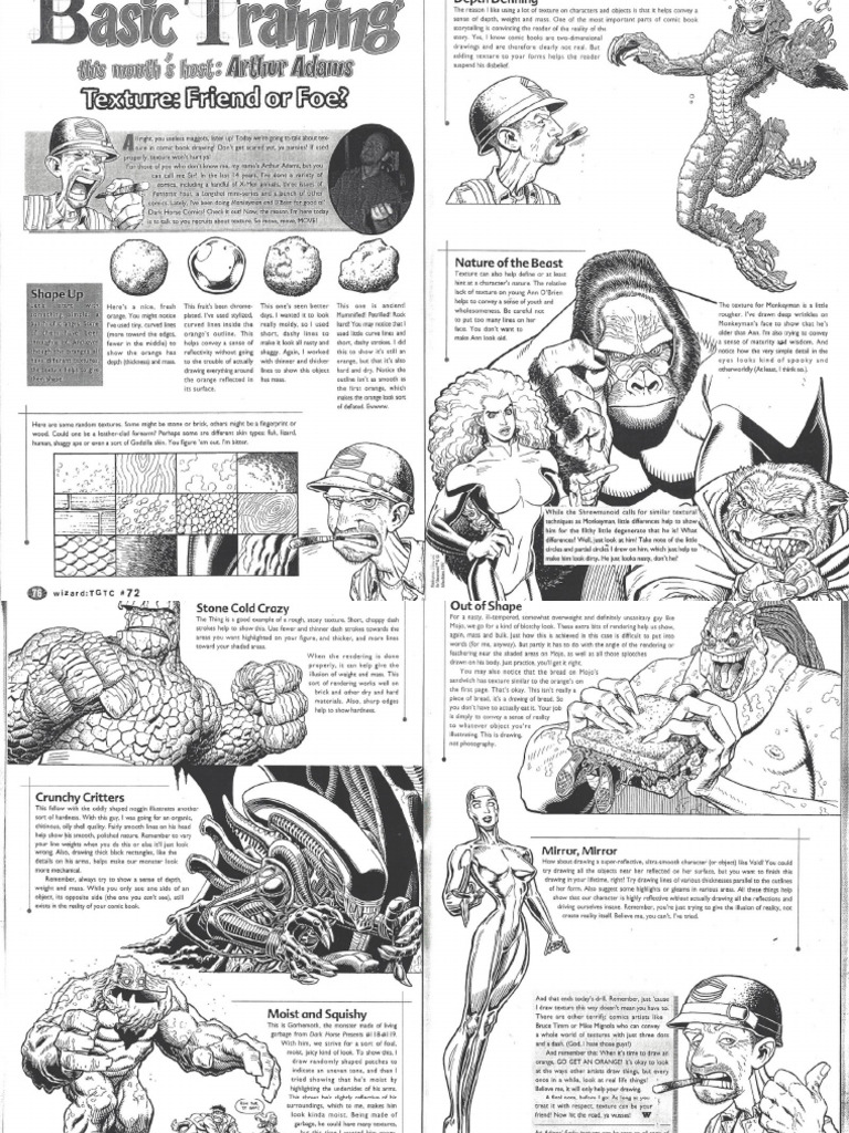 How to Draw Textures like Arthur Adams | PDF