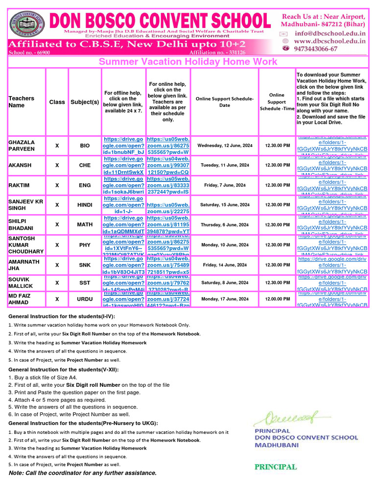 X-Summer Vacation Holiday Homework | PDF | Holidays