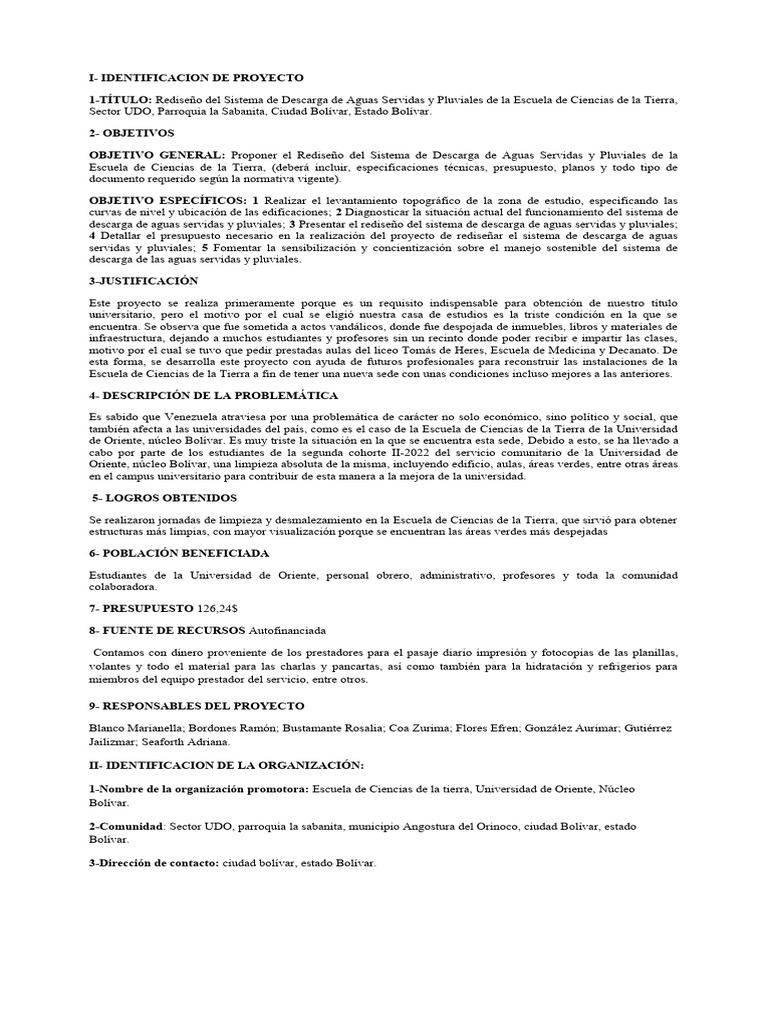 Resumen Servicio Comunitario | PDF