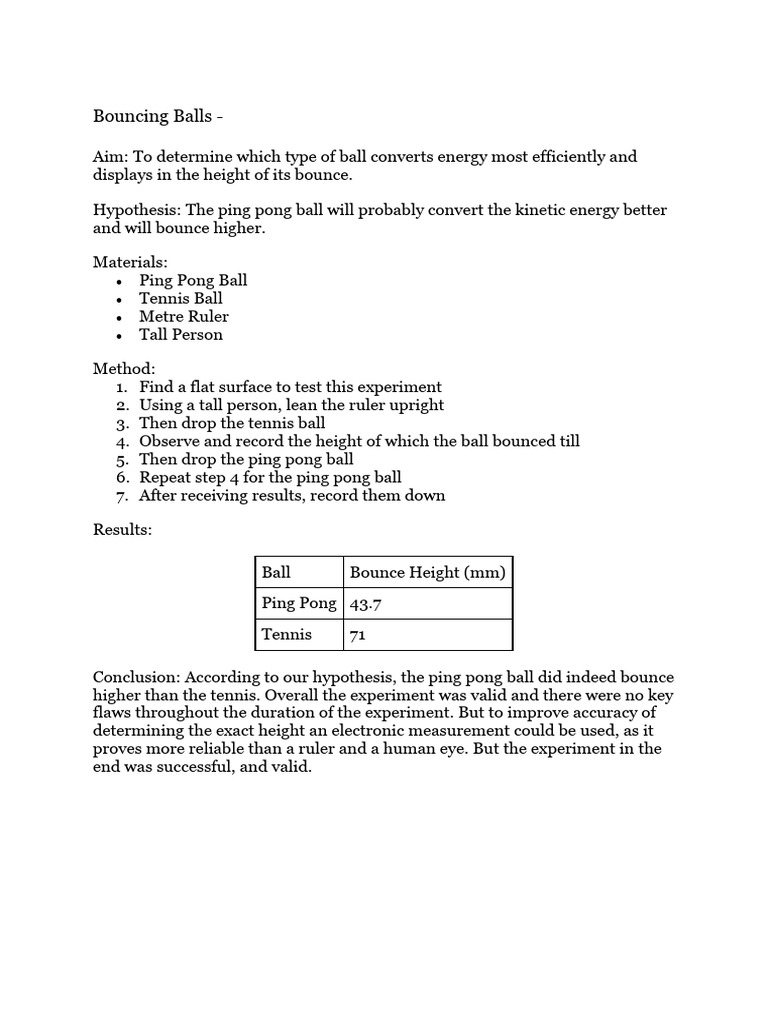 Bouncing Balls | PDF