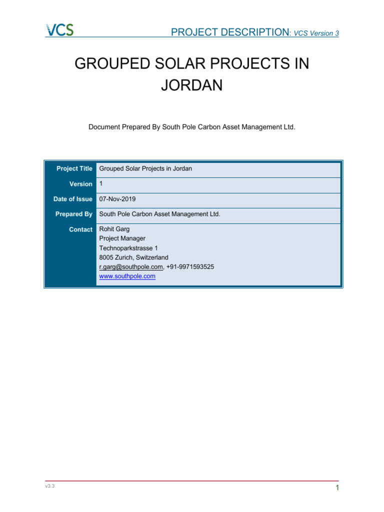 Grouped Solar Project in Jordan - Clean | Download Free PDF | Solar ...