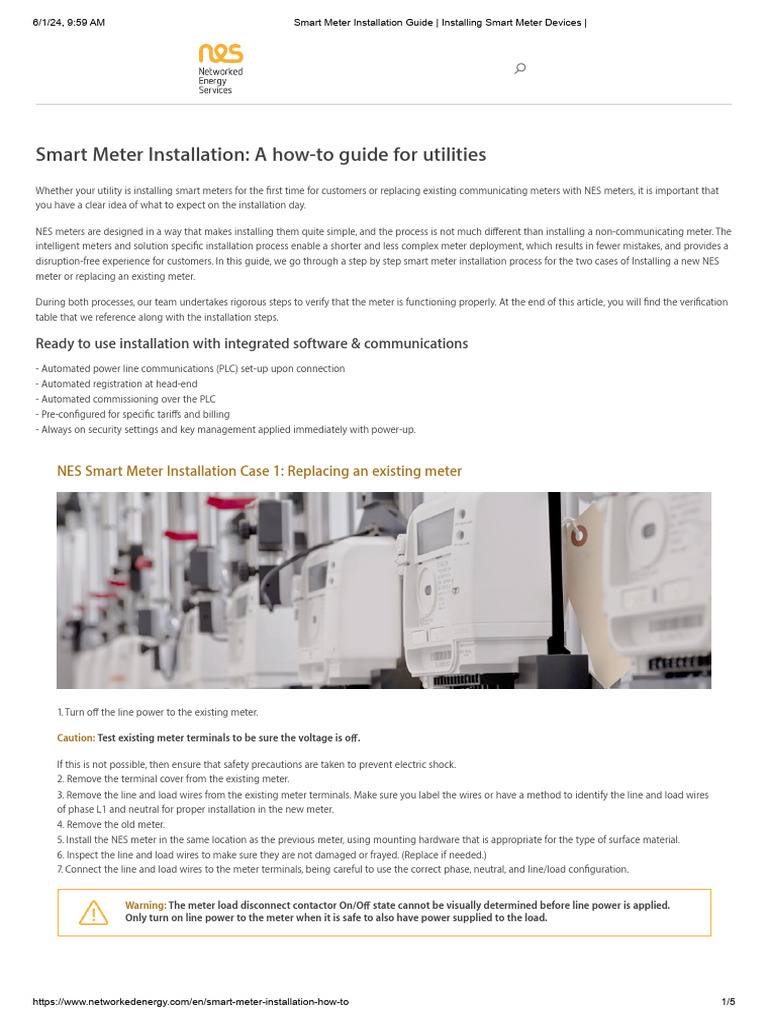 Smart Meter Installation Guide - Installing Smart Meter Devices | PDF ...