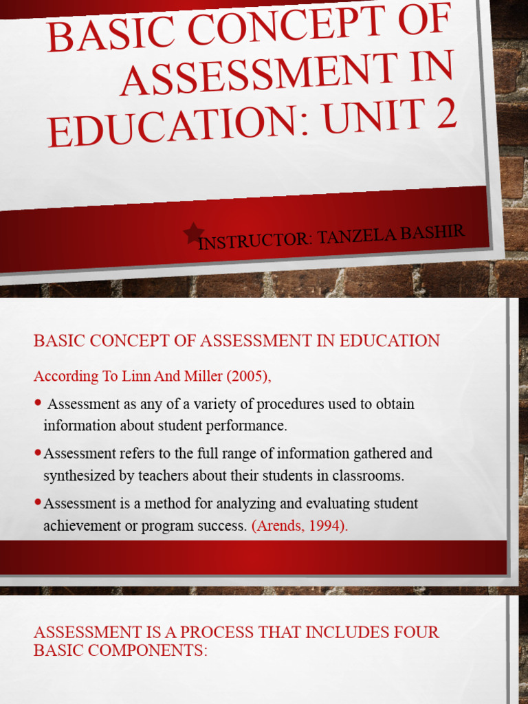 Unit 2. Basic Concept of Assessment in Education Unit 2 | PDF | Educational Assessment | Evaluation