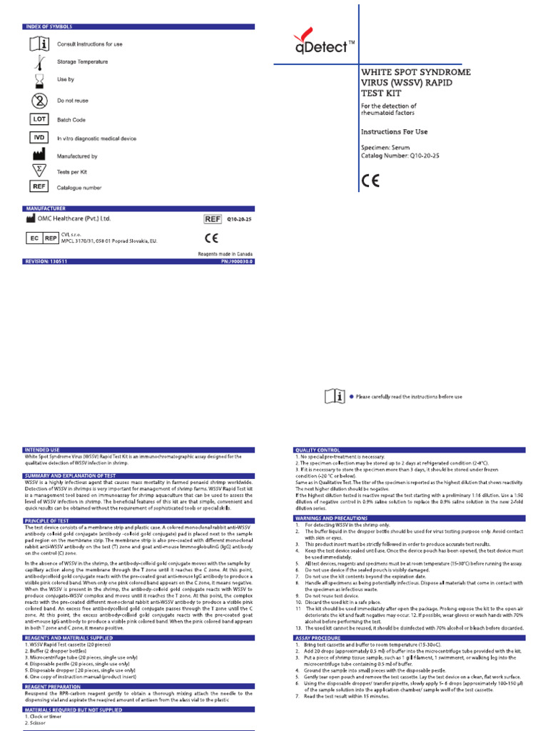 WSSV Rapid Test Kit | PDF