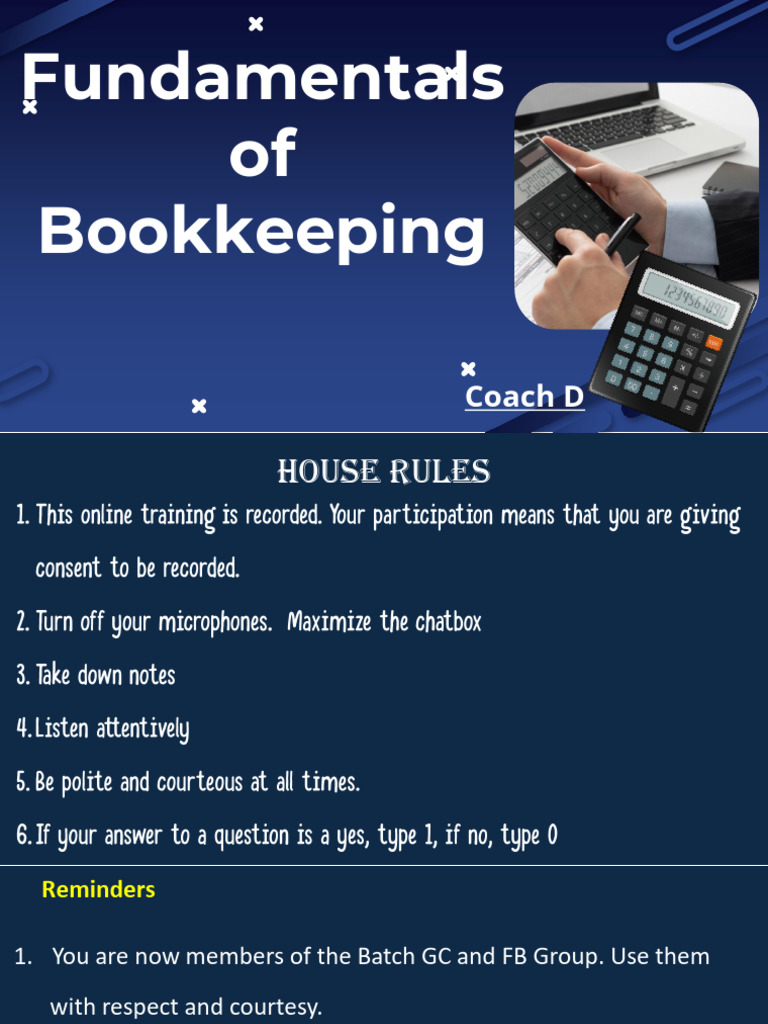 Slides Bookkeeping | PDF | Debits And Credits | Bookkeeping