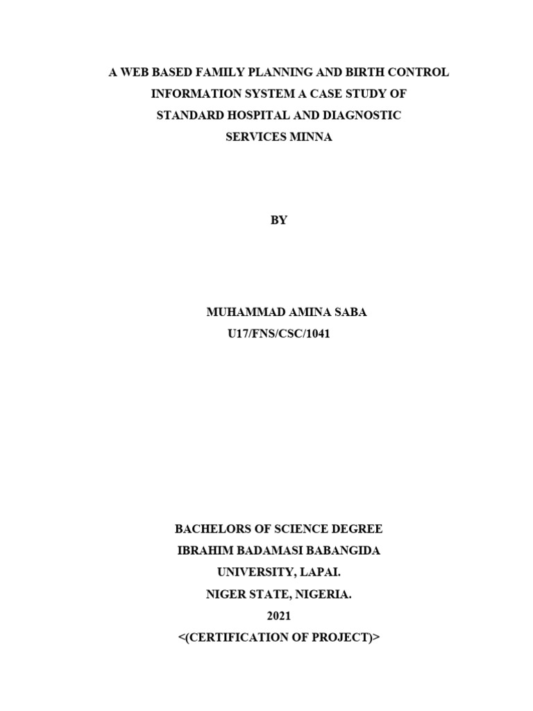 Web Based Family Planning and Birth Control Information System ...