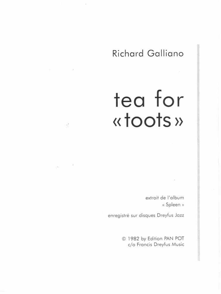 Tea for Toots | PDF