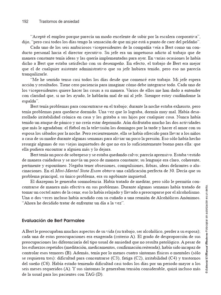 DSM 5 Guía para El Diagnóstico Clínico Morrison 203 204 | PDF | Ansiedad | Trastorno de ansiedad