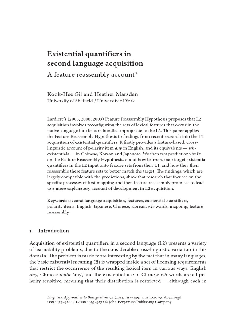 Gil 2013 | PDF | Second Language | Second Language Acquisition