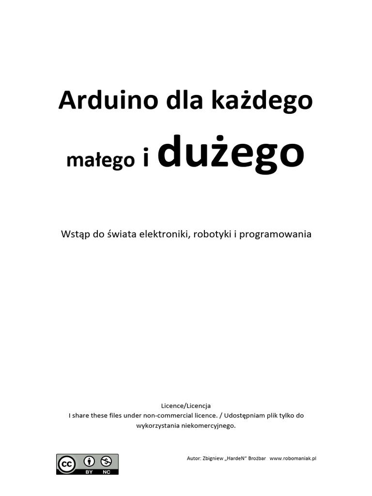 Arduino Dla Kazdego Malego I Duzego | PDF
