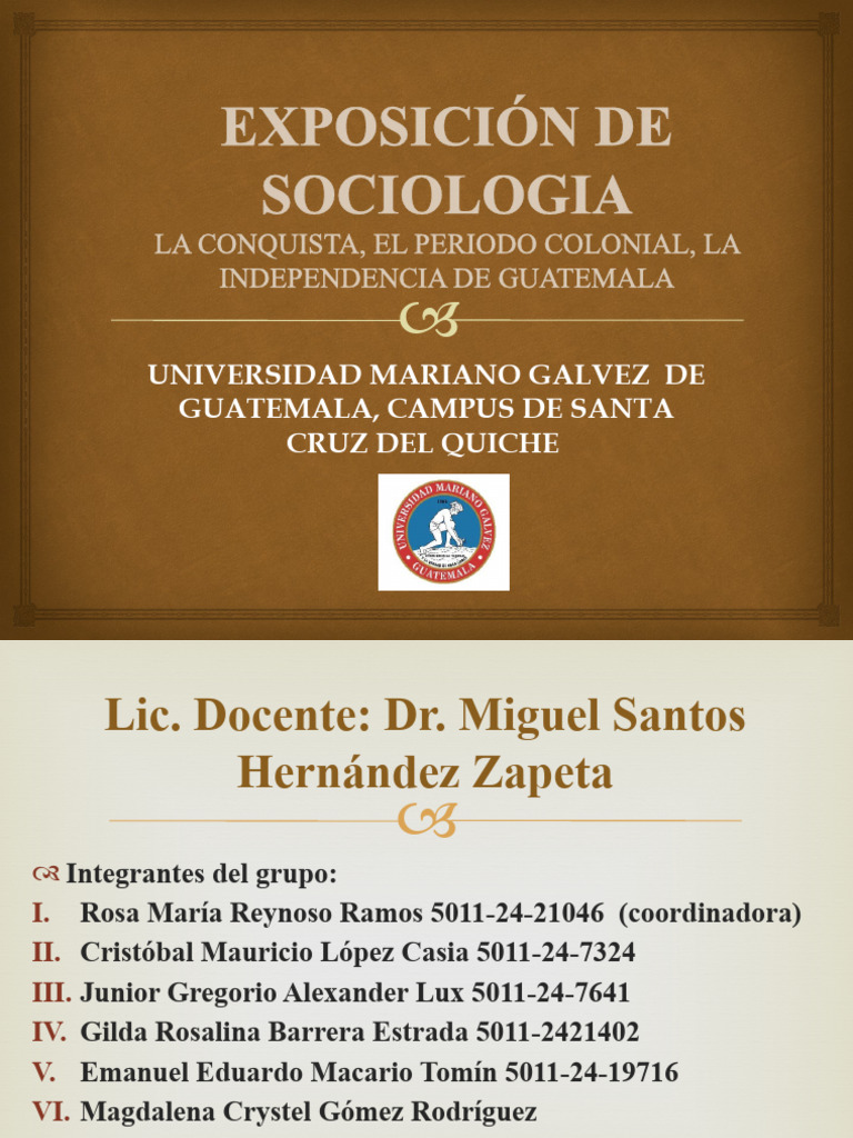Expocicion Final Sociologia | PDF | Nueva españa | Guatemala