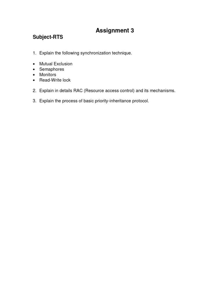 RTS Assignment 3 | PDF | Computers