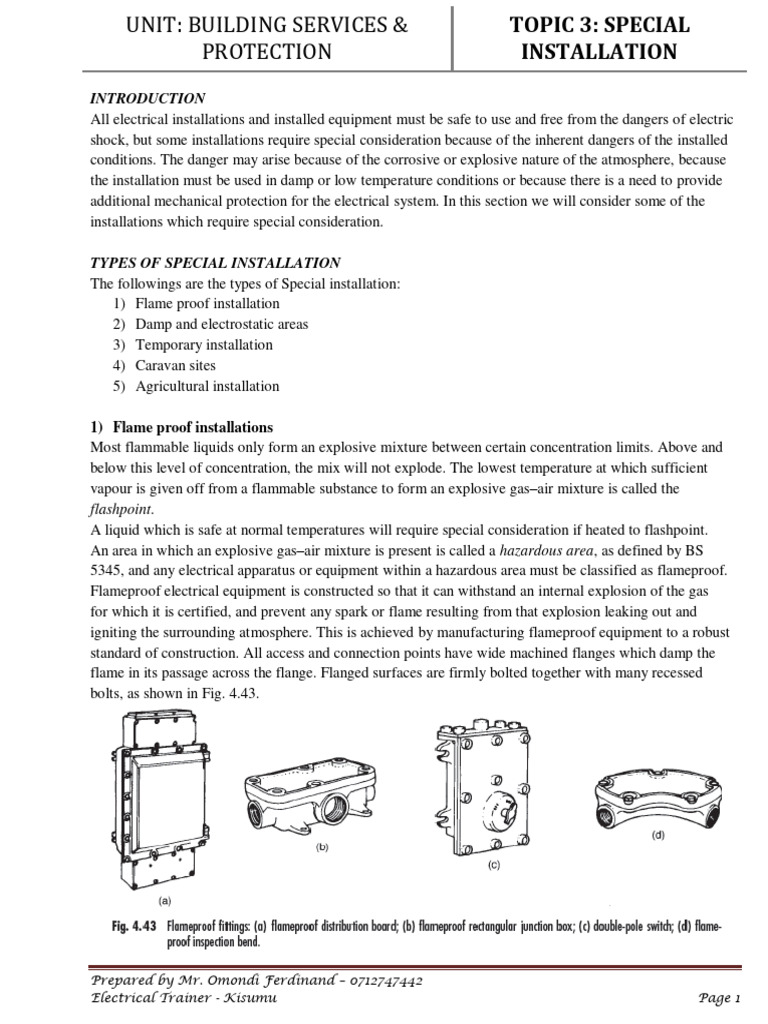 Topic 3 Special Installations | PDF | Electrical Wiring | Electrical Connector