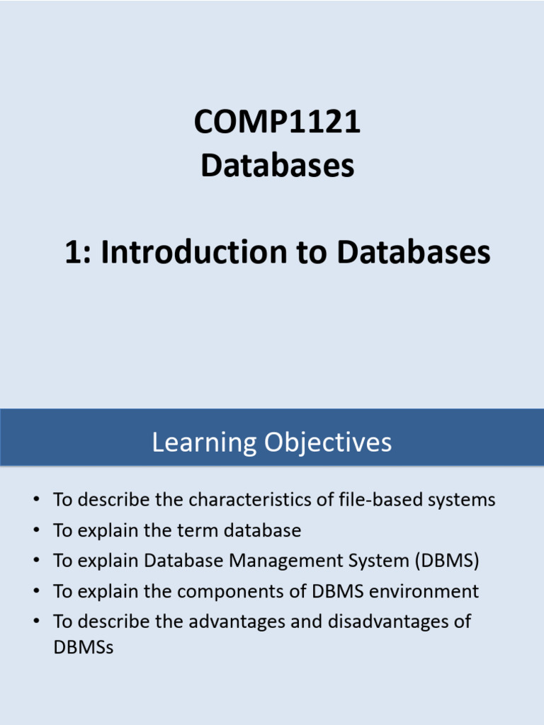 Comp1121 1 | PDF | Databases | Computer Data