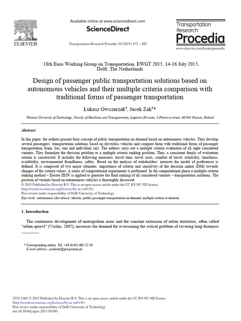 Design of Passenger Public Transportation Solution | PDF | Transport ...