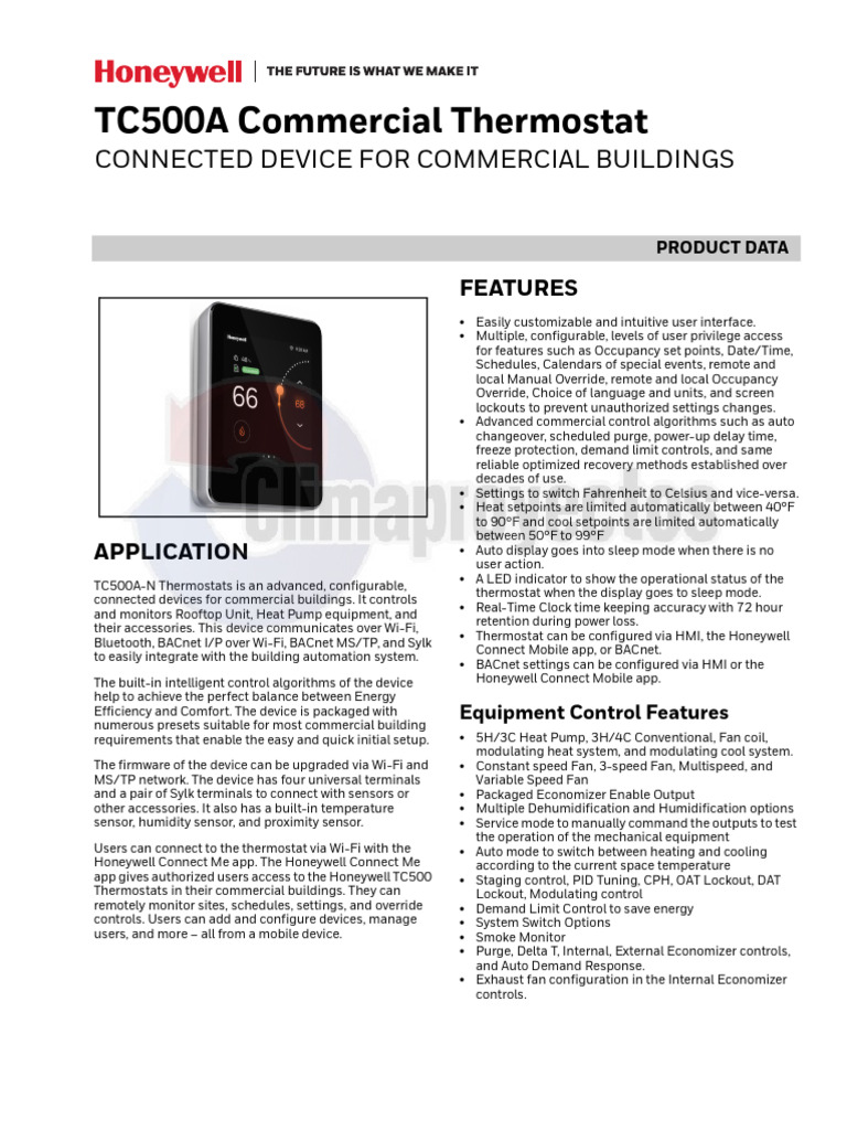 Ficha Tecnica TC500 CP | PDF | Thermostat | Electromagnetic Interference