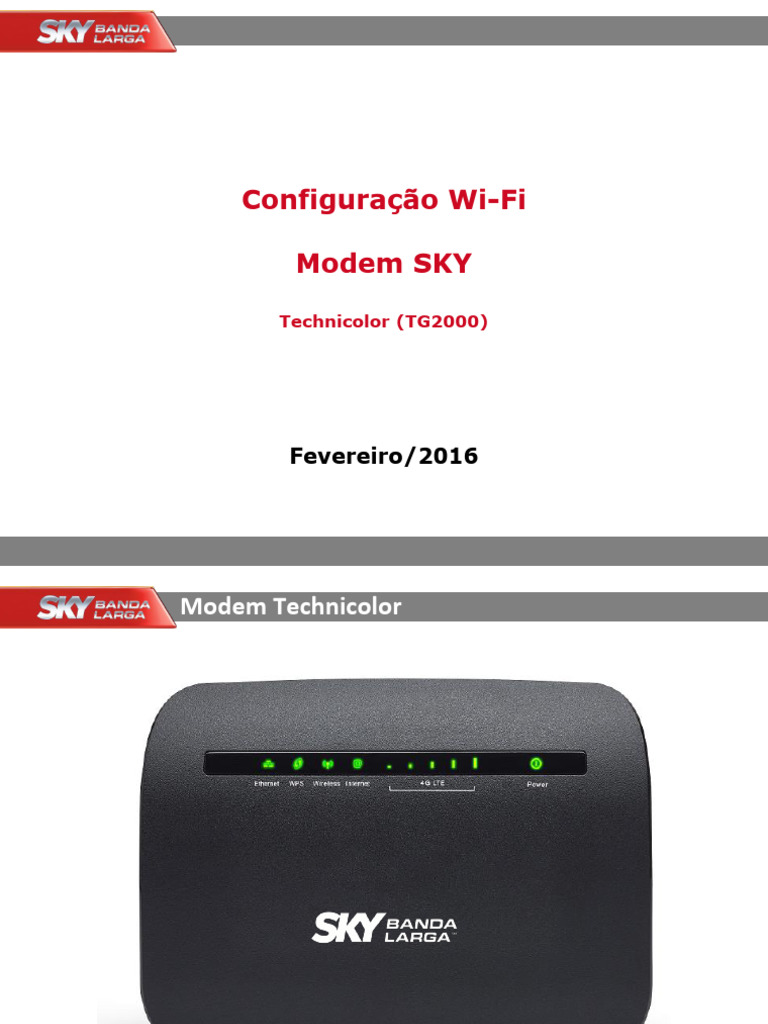 Wi Fi ModemTechnicolor | PDF | Wi-Fi | Eletrônicos