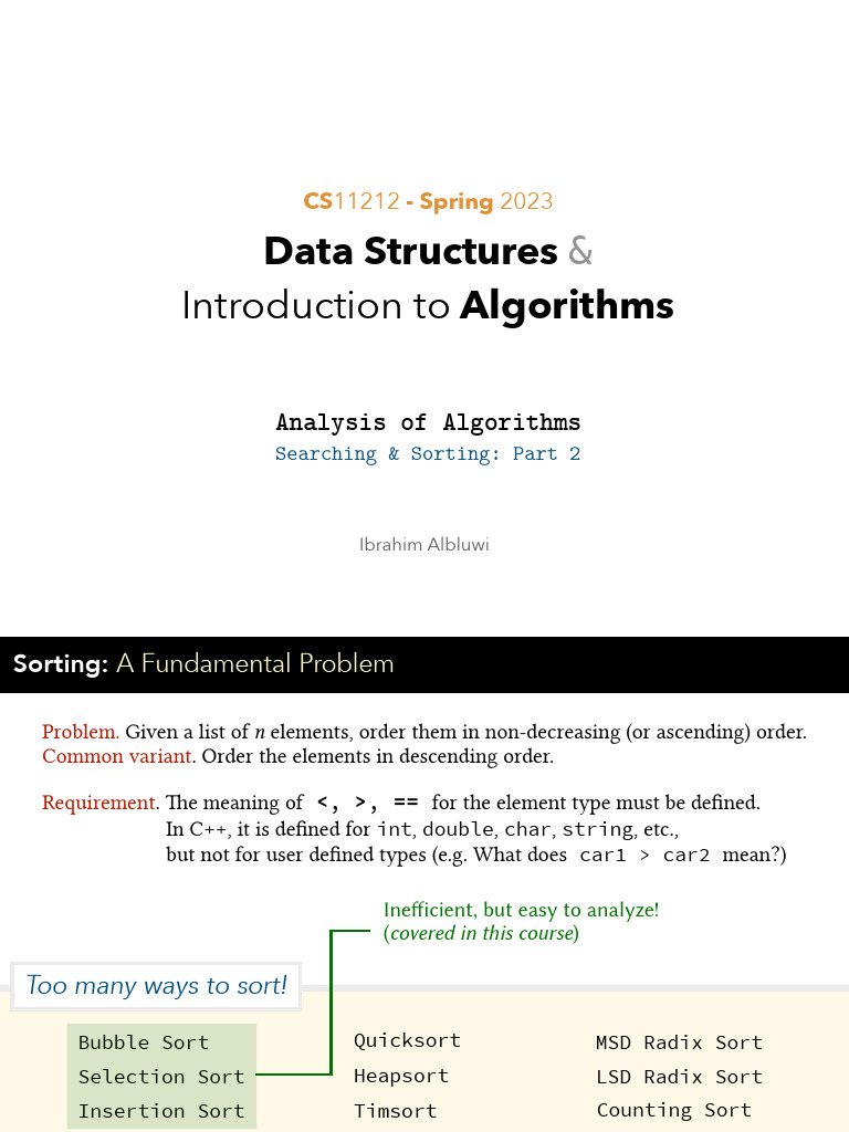 Sorting Algorithms Overview: Selection Sort | PDF | Applied Mathematics ...