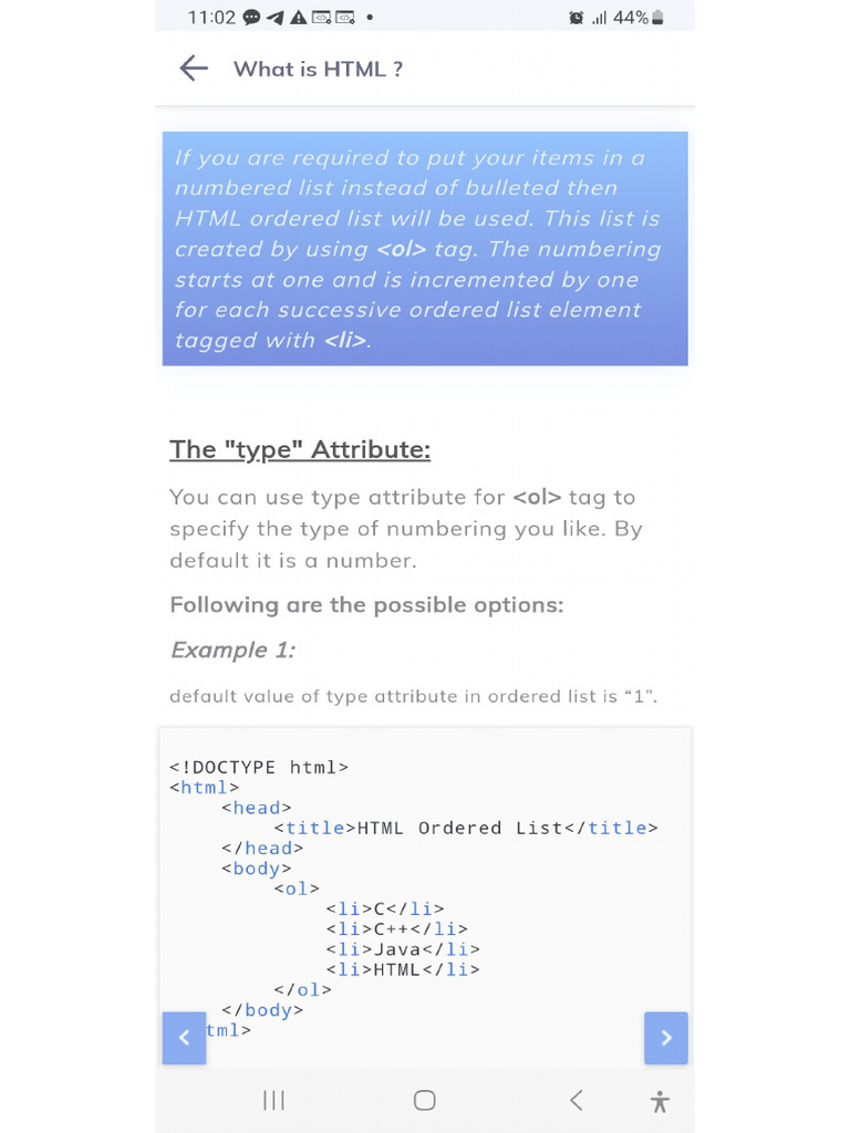 Type Attribute | PDF