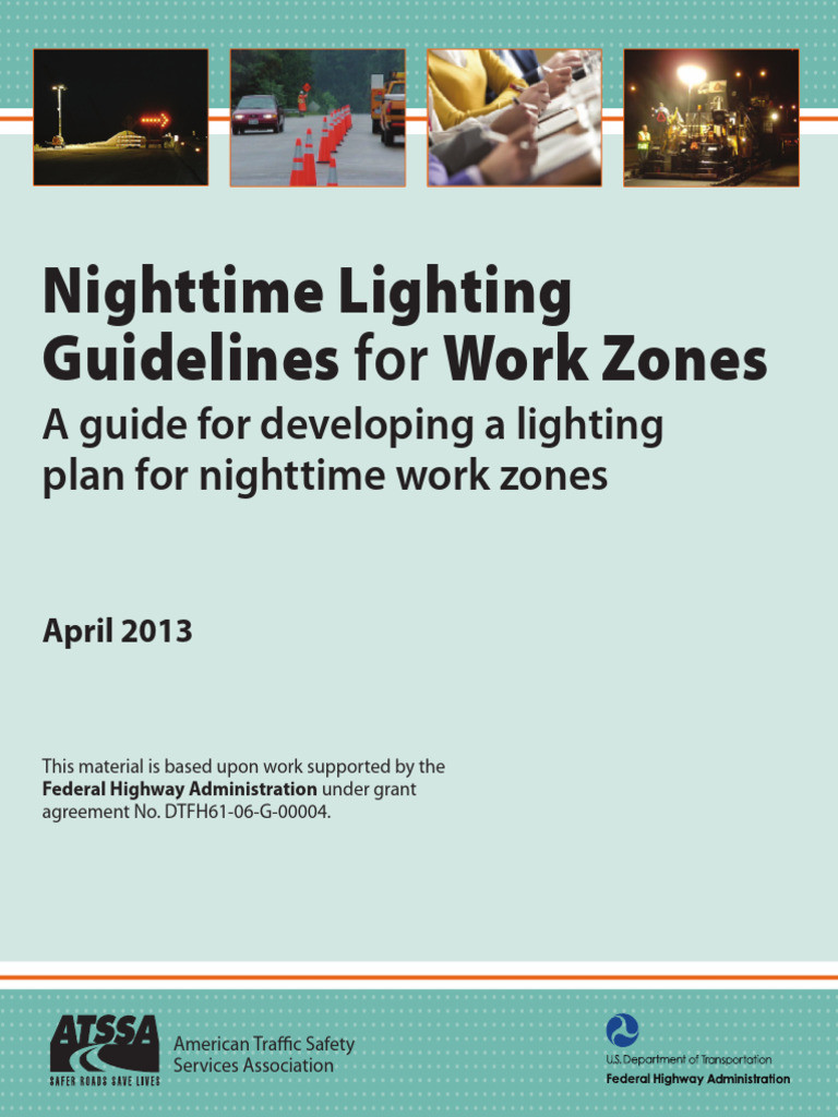 Nighttime Work Zone Lighting Guidelines | PDF | Lighting | Traffic