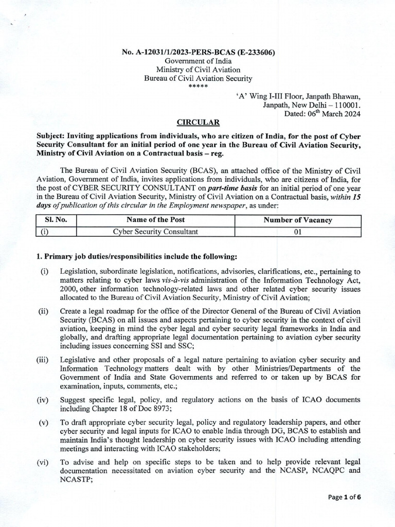 Circular Dated 6 March 2024 | PDF
